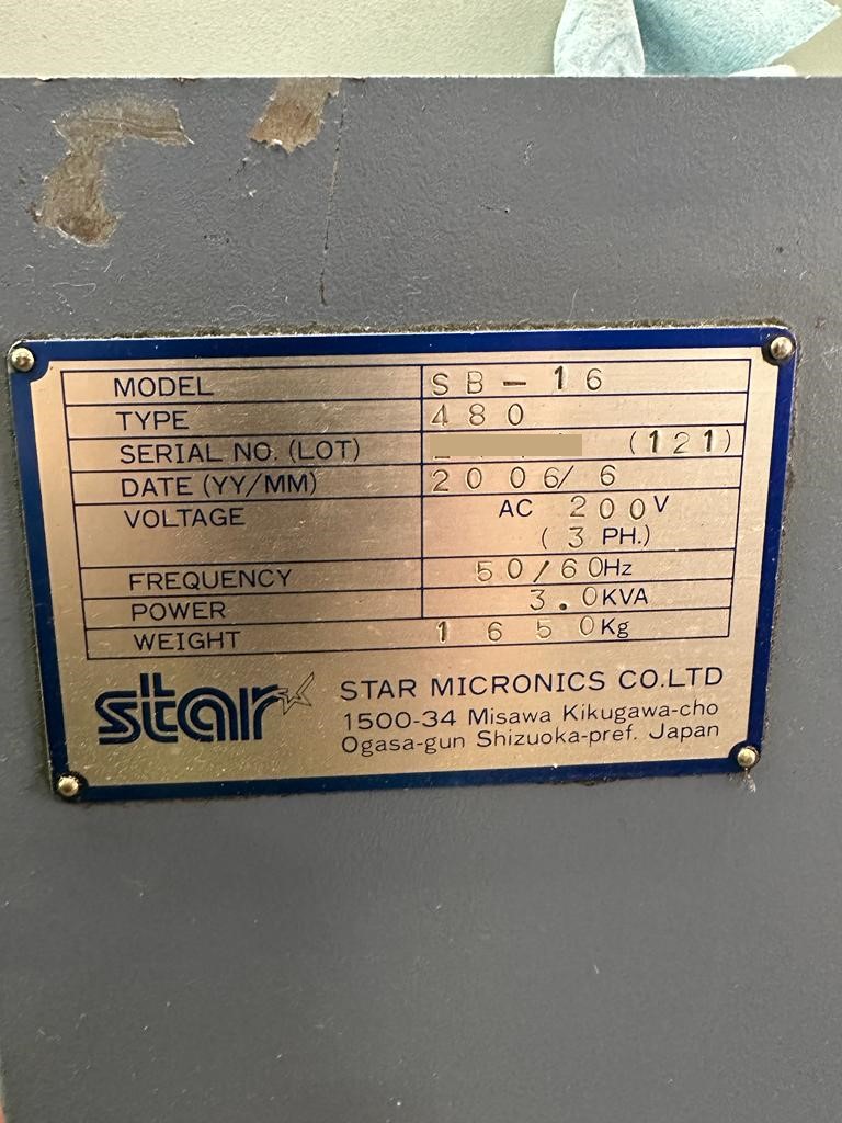 Star-SB-16 CNC Swiss Lathe – Year 2006 – Cncbul.co.uk