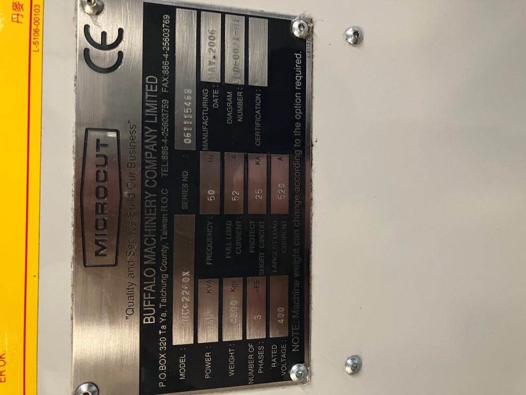 Microcut BNC 2260 – Year 2006 – Cncbul.co.uk