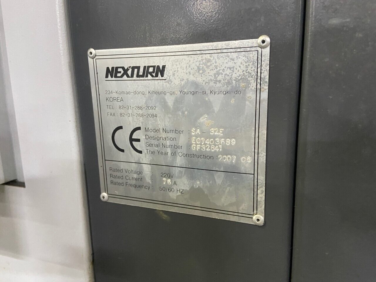 Nexturn SA-32E – Year 2007 – Cncbul.co.uk