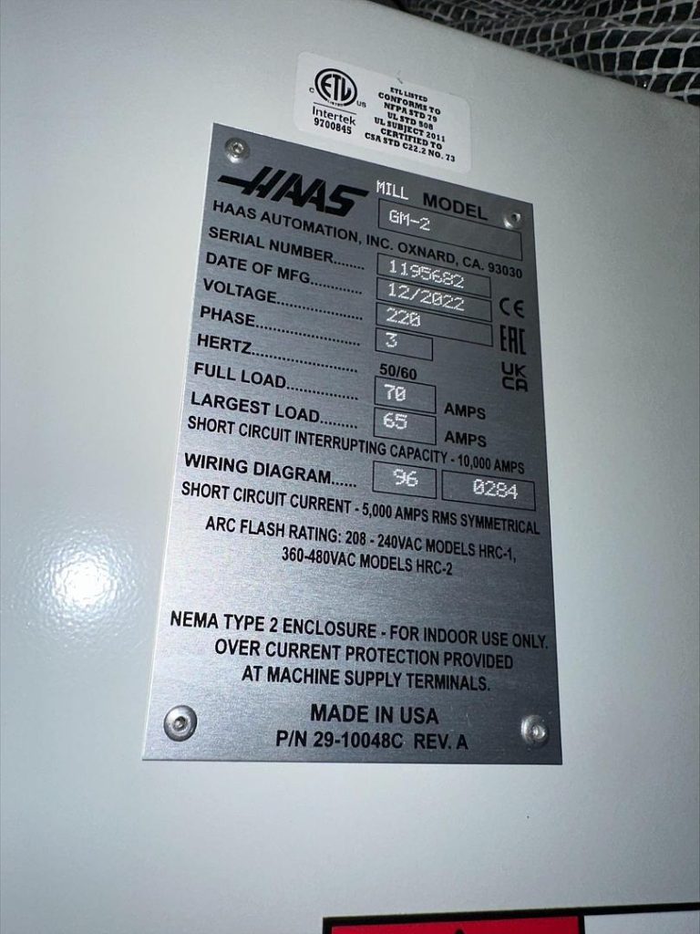 Haas GM-2 CNC Gantry Mill – Year 2022 – Cncbul.co.uk