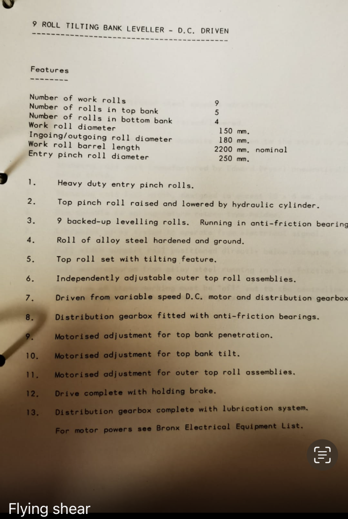 BRONX FCO Cut to Length Lines Flying Shear 8mm – Year 1990 – Cncbul.co.uk