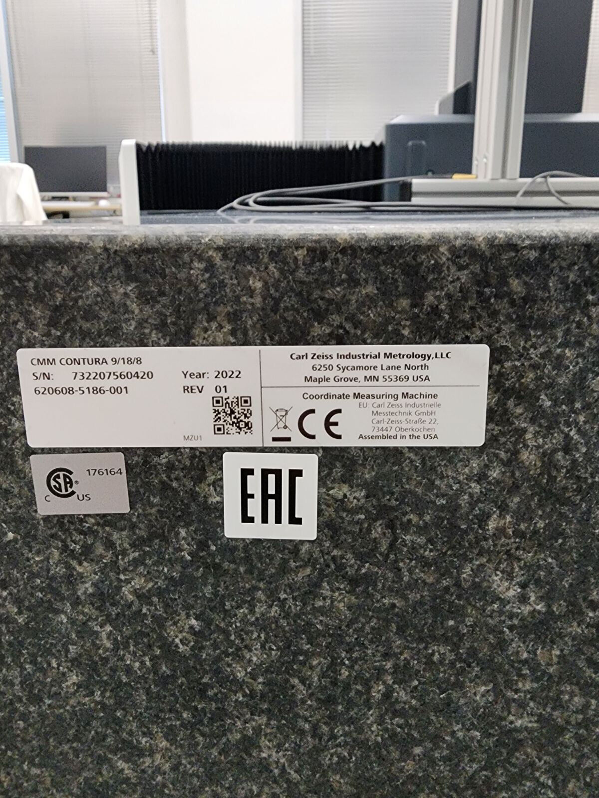 Zeiss Contura 9/18/8 Vast-XTG-D1 DCC CMM Coordinate Measuring Machine ...