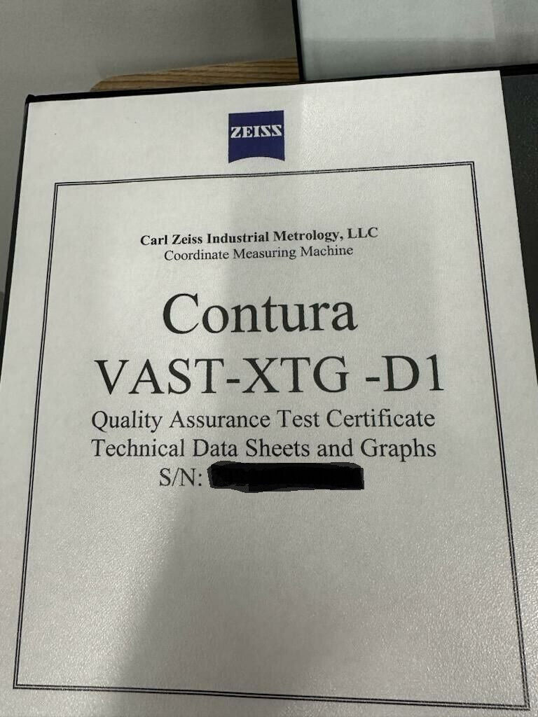 Zeiss Contura 9/18/8 Vast-XTG-D1 DCC CMM Coordinate Measuring Machine ...
