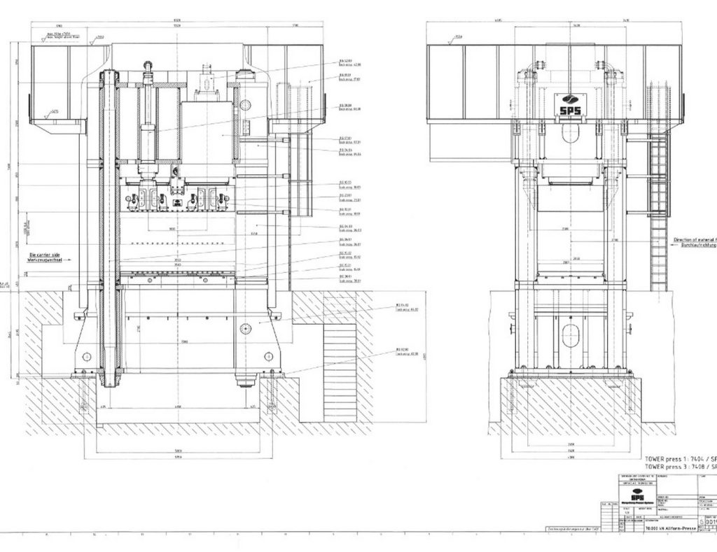 SIEMPELKAMP Down-Acting 7000 Ton Hydraulic Press – Year 2000 – Cncbul.co.uk