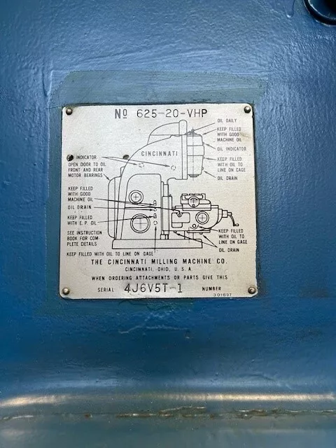 CINCINNATI-MILACRON 625-20-VHP Vertical Milling Machine – Cncbul.co.uk
