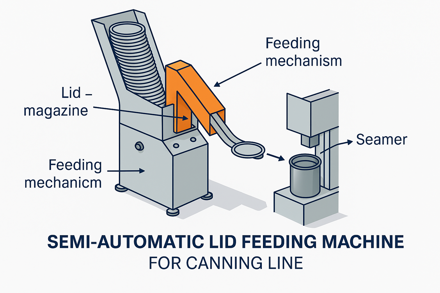 What is Semi-Automatic Lid Feeding Machine For Canning Line? – CNCBUL ...